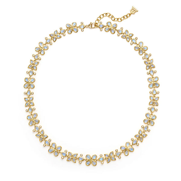 Temple St. Clair 18K Blue Moon Flower Necklace N41417 XSMBMFLW