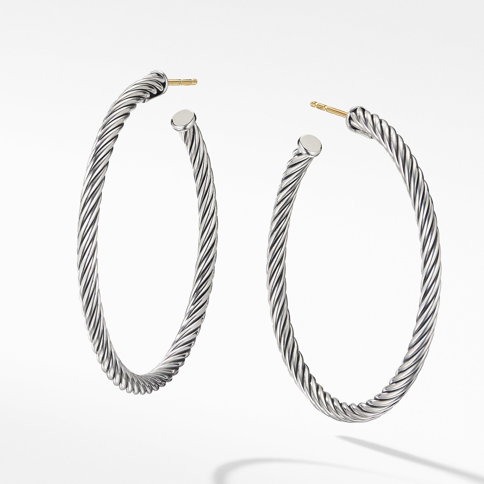 David Yurman Medium Cable Hoop Earrings E14508SS Moyer Fine Jewelers